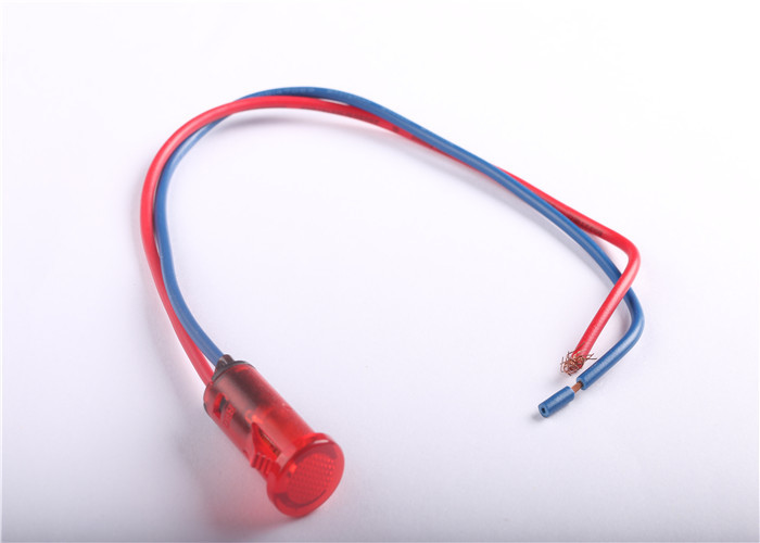 Plastic Small Indicator Lights , Panel Indicators Pilot Lights With Cable