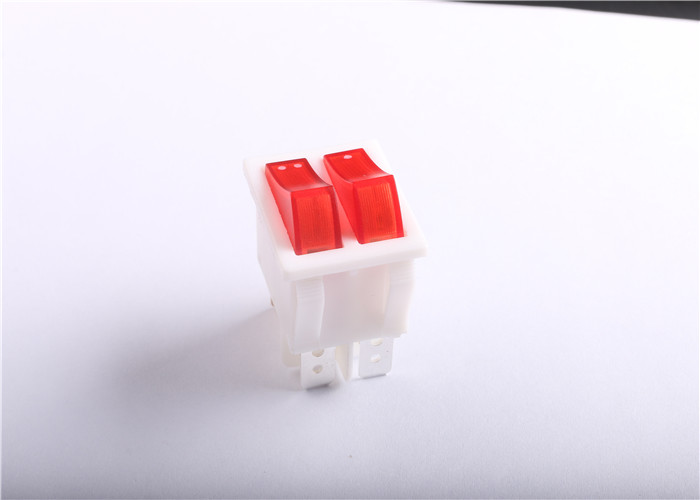 Waterproof Push Button Rocker Switch , Double Pole Illuminated Rocker ...